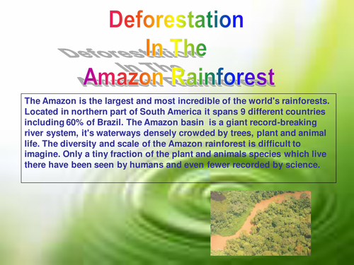 Deforestation KS3 by mcclurebaker - Teaching Resources - TES