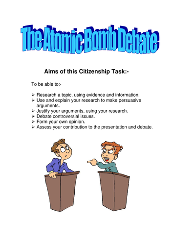 Dropping the Atomic Bomb: Right or Wrong? | Teaching Resources