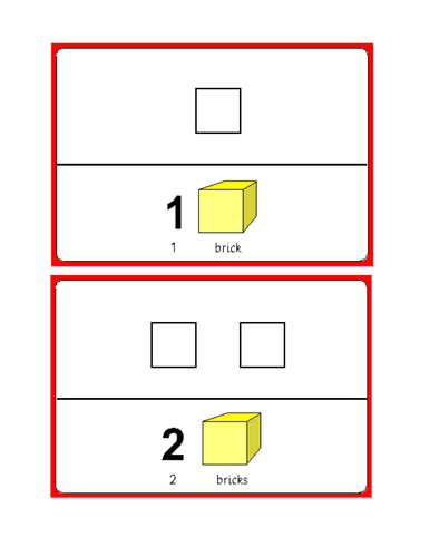 Counting Bricks Activity Cards | Teaching Resources Counting Bricks Activity Cards | Teaching Resources