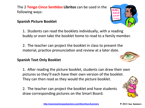 Five Senses Booklet - Spanish Cinco Sentidos Librito | Teaching Resources