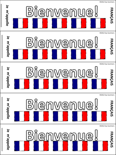 French Back to School Bienvenue Bookmark | Teaching Resources