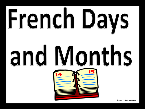 French Calendar Signs & Bulletin Board - Days & Months | Teaching Resources