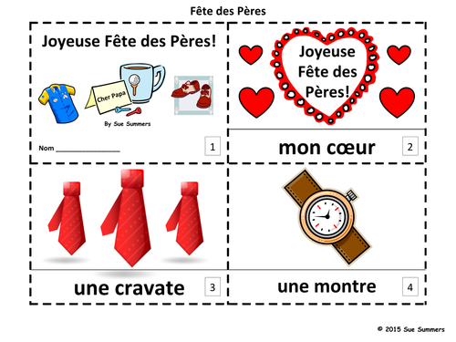 French Father's Day 2 Emergent Reader Booklets - Fête des Pères ...
