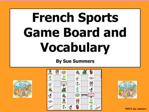 French Sports Board Game and Vocabulary | Teaching Resources