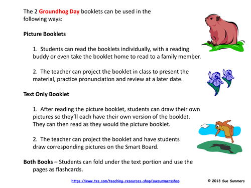 Groundhog Day Booklets - ENGLISH | Teaching Resources