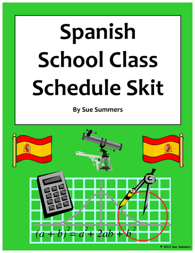 Spanish Class Schedule Phone Conversation Skit | Teaching Resources