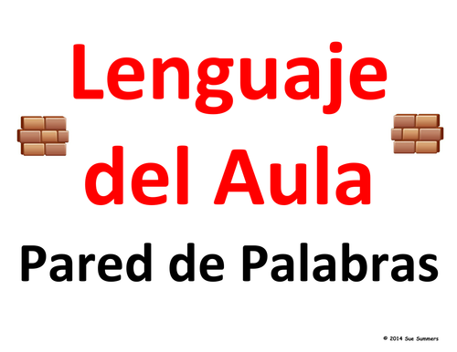 Spanish Classroom Language Word Wall | Teaching Resources