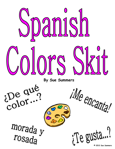 Spanish Colors Skit for 2 Students - De Que Color? | Teaching Resources