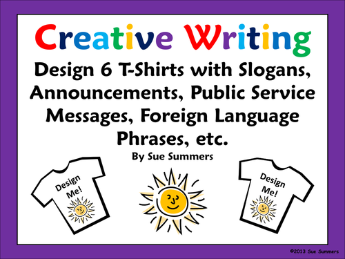 Spanish Creative Writing T-Shirt Activity - Design and Label 6 T-Shirts ...