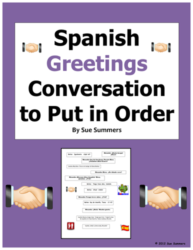 Spanish Greetings Conversation To Put in Order / Greetings Skit ...