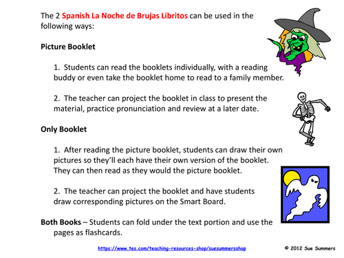 Spanish Noche de Brujas Booklet & Presentation / Halloween Booklet ...