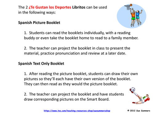 Spanish Sports Vocabulary 2 Early Reader Booklets | Teaching Resources