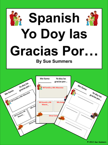 Spanish Thanksgiving / Accion de Gracias - Doy las Gracias Por ...