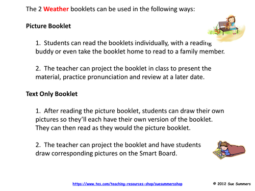 Weather Emergent Reader 2 Booklets - What's the Weather Like ...