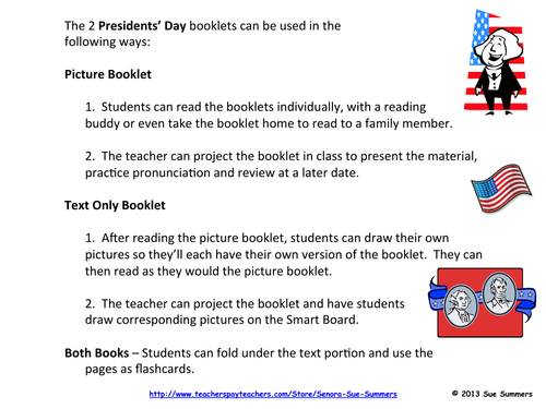 Presidents' Day 2 Emergent Reader Booklets - ENGLISH | Teaching Resources