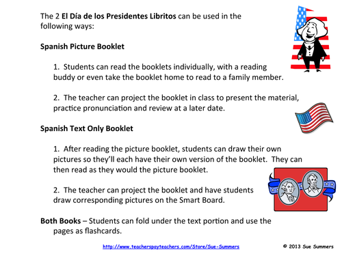 Presidents' Day Spanish Emergent Reader Booklets - El Dia de los ...