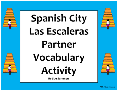 Spanish City Vocabulary Partner Activity / Vocabulary Reference ...