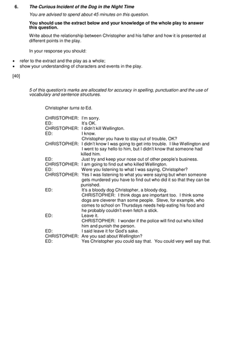 Curious Incident of the Dog in the Night Time play SOW | Teaching Resources