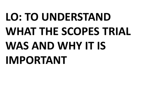 What was the Scopes Trial? | Teaching Resources