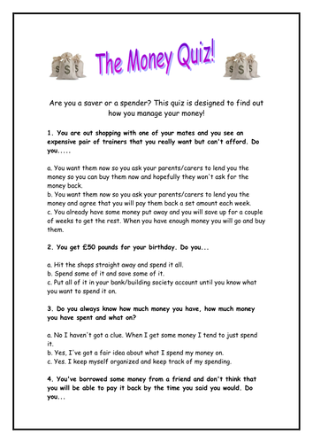 Year 8 Finance unit of work | Teaching Resources