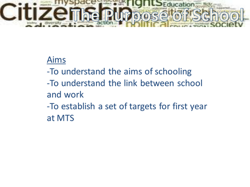 What's the point of School? | Teaching Resources
