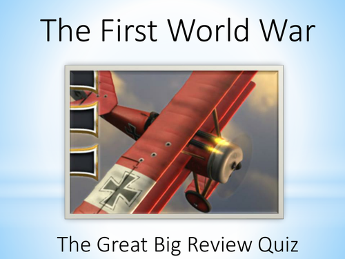 World War 1 Review Quiz | Teaching Resources