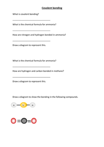 Covalent bonding and properties of covalent compounds | Teaching Resources