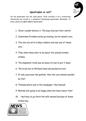 Apostrophe? | Teaching Resources