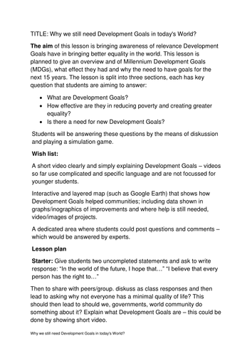 The Global Goals | Teaching Resources