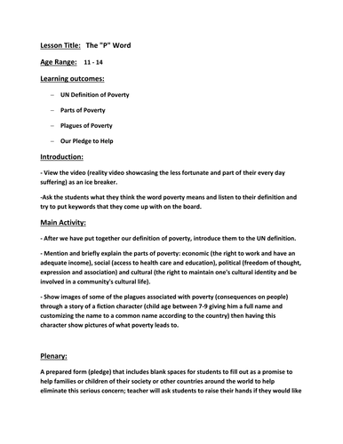 Poverty | Teaching Resources