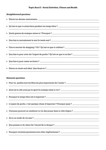 Edexcel Igcse Speaking Teaching Resources