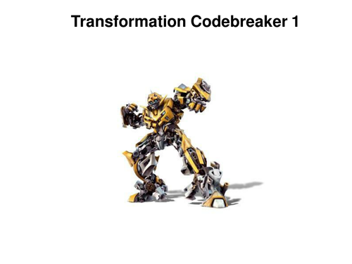 Transformation Codebreakers | Teaching Resources