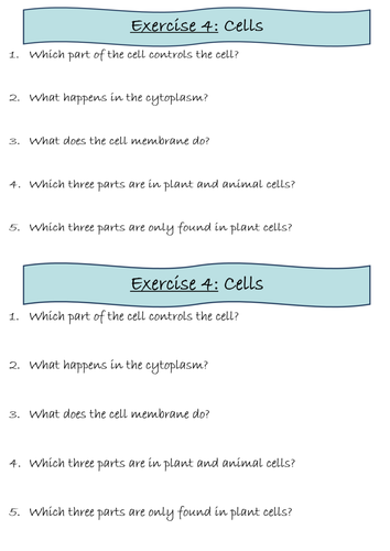 Animal and Plant cells year 7 | Teaching Resources