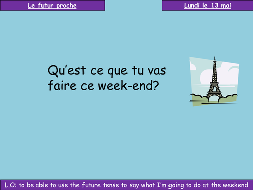 French: Future tense weekend plans | Teaching Resources