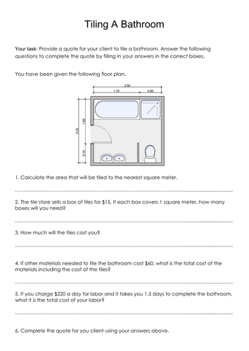 Tiling a Bathroom Activity | Teaching Resources