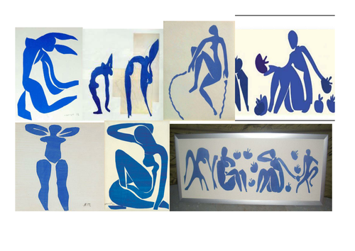 Matisse Blue Figure Collages | Teaching Resources