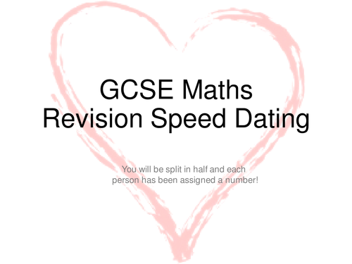 Speed Dating GCSE Math Foundation Revision | Teaching Resources