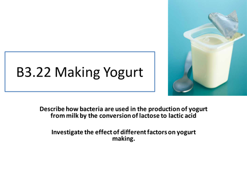 Making Yogurt | Teaching Resources