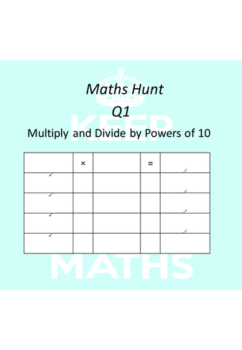 Maths KS2 and KS3: Numeracy, Treasure Hunt game by - UK Teaching ...