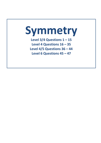 Shape Space KS2 Sats Past Paper Questions incl level 6 | Teaching Resources