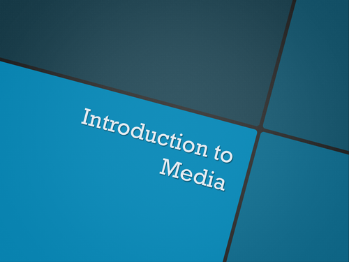 Introduction to Media | Teaching Resources
