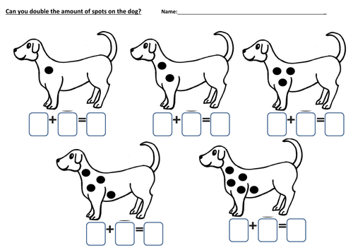 Dalmation Doubling numbers 1-5 draw on the spots | Teaching Resources