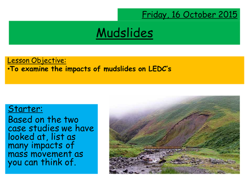 Mudslides | Teaching Resources