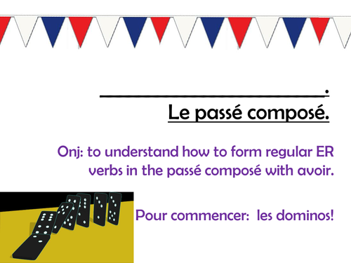Passé composé avec avoir. | Teaching Resources