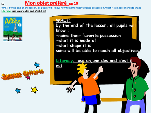 Allez 1 1.4 Mon objet préféré | Teaching Resources