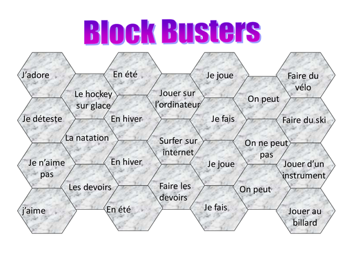 Blockbusters French activities (Expo1) | Teaching Resources