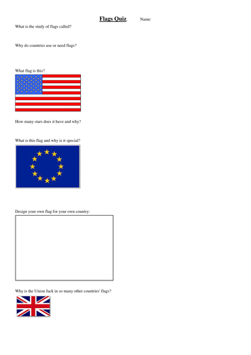 Flags Quiz | Teaching Resources