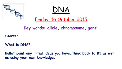 Introduction to DNA | Teaching Resources