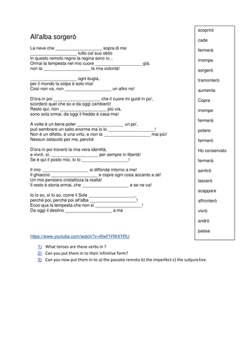Frozen verb gap fill. | Teaching Resources