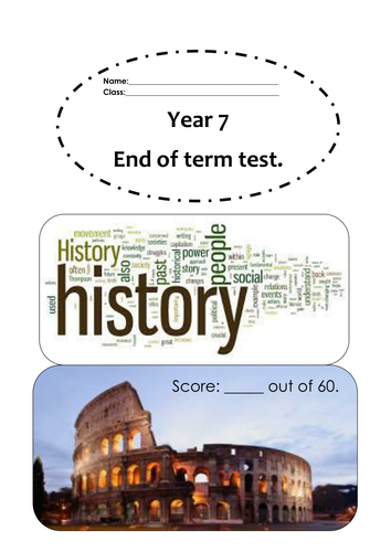 Introduction to History and Julius Caesar test | Teaching Resources